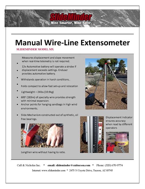 Landslide Monitoring Equipment Slideminder — Manual Extensometer Mx3
