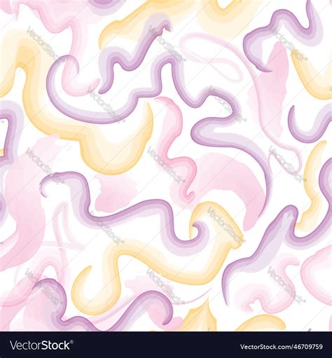 Abstract Wavy Lines Seamless Pattern Spring Vector Image