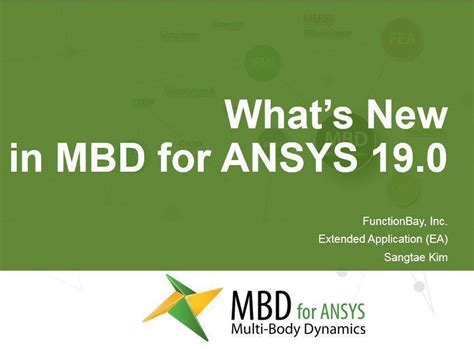 Functionbay Technical Support Site Mbd For Ansys 19 Is Now Released