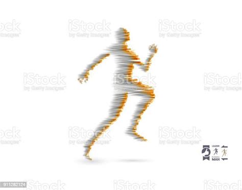 남자를 실행합니다 스포츠와 비즈니스를 위한 디자인 스포츠 개념입니다 벡터 일러스트입니다 3차원 형태에 대한 스톡 벡터 아트 및 기타 이미지 Istock