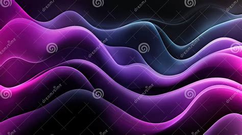 Dynamic Abstract Waves Of Purple And Black Flowing Smoothly In A Mesmerizing Pattern On A Dark