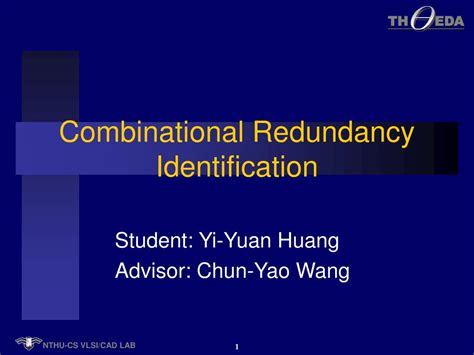 ppt combinational redundancy identification powerpoint presentation