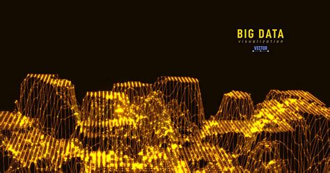 Futuristic 3d Data Visualization For Business Intelligence Blur