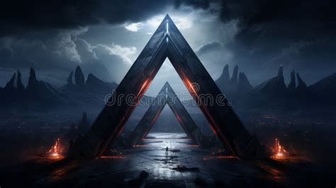 A Triangular Gate Opened On The Qingchen Highway Ai Generative Stock