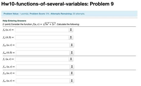 Solved Hw10 Functions Of Several Variables Problem 9