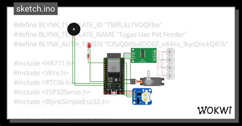Uas Kelopok Pet Feeder Wokwi ESP STM Arduino Simulator