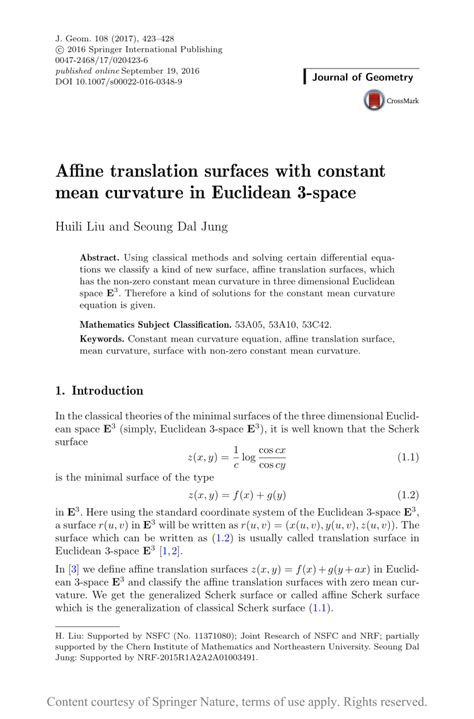 Affine Translation Surfaces With Constant Mean Curvature In Euclidean 3