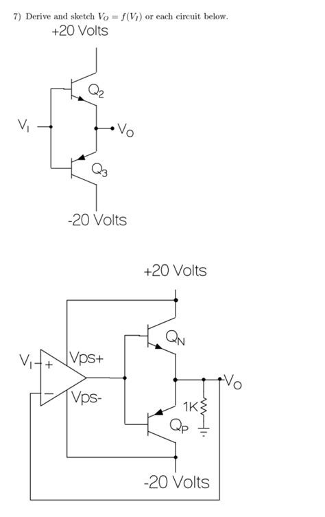 Solved Derive And Sketch Vo F V Or Each Circuit Chegg Com