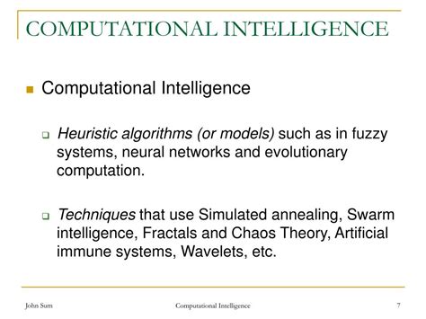 Ppt Computational Intelligence Powerpoint Presentation Free Download