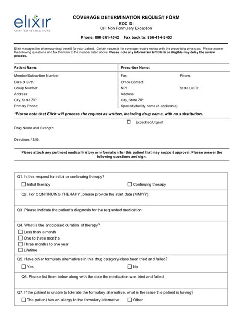fillable online cfi non formulary exception form 472 fax email print