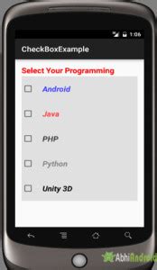 CheckBox Tutorial With Example In Android Studio Abhi Android