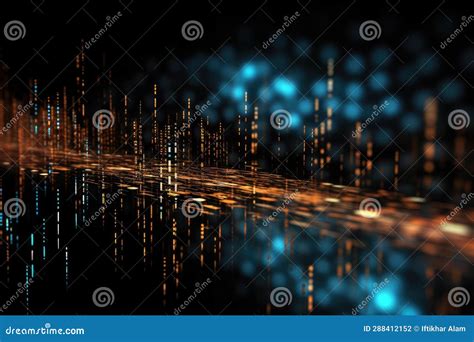 Abstract Technology Background With Binary Code 3d Rendering 3d Illustration Stock