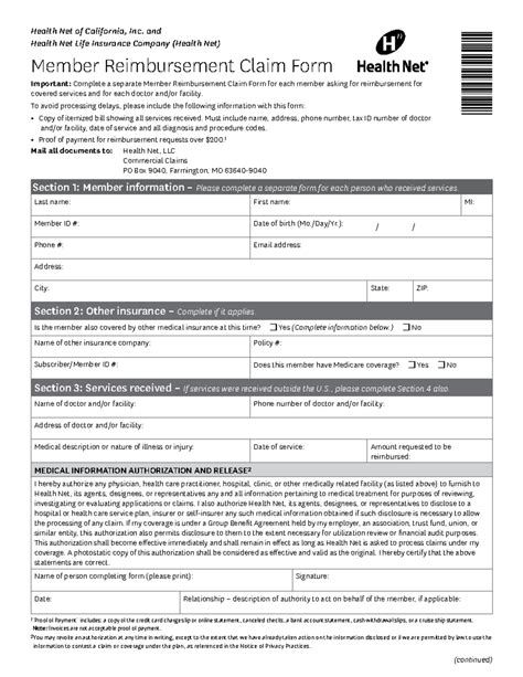 Comm Claim Form Ca Eng Health Net Of California Inc And Health Net