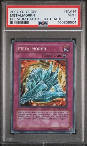 2007 Yugioh Pp01 En014 Metalmorph Geheimnis Selten Psa 9 Mint