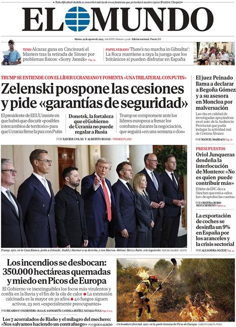 El Mundo Todays Front Page 19082025