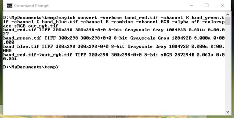 Dominoc Combine Separate Gray Scale TIFF Images Into A Single RGB TIFF Image