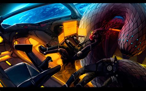 1080p Space Ship Pilot Planet Alexiuss Zee Captain Hd Wallpaper