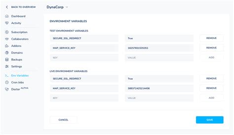 Environment Variables Developer Handbook Documentation