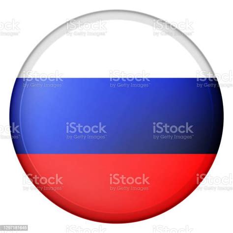 러시아의 국기와 유리 빛 공 둥근 구 템플릿 아이콘 러시아 국가 상징 흰색 배경에 강조 표시된 광택 사실적 공 3d 추상 벡터 일러스트레이션 큰 거품 3차원 형태에 대한
