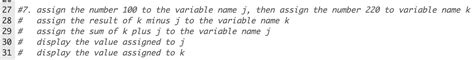 solved 15 5 assign the number 7 to the variable name m