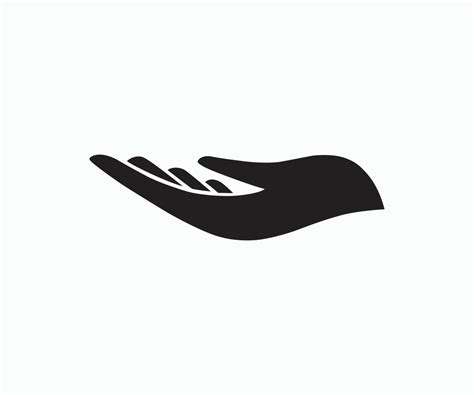 Hand Vector Giving Hand Vector Cupped Hand Silhouette Vector Template