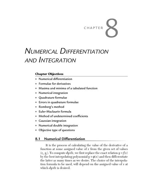 SOLUTION Numerical Methods Lec Numerical Differentiation Studypool