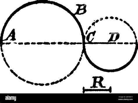 an illustration showing how to construct a tangent circle to a circle