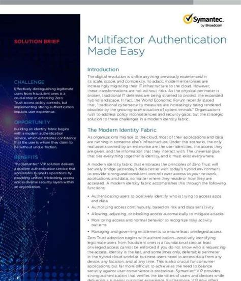 Multifactor Authentication Made Easy Michael Rittmeyer