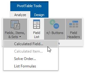 Insert A Calculated Field And Calculated Item EarthCape Documentation