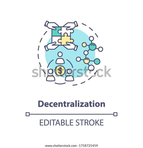 Decentralization Concept Icon Business Model Sharing เวกเตอร์สต็อก ปลอดค่าลิขสิทธิ์