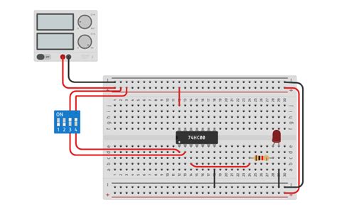Circuit Design Nand Gate Tinkercad