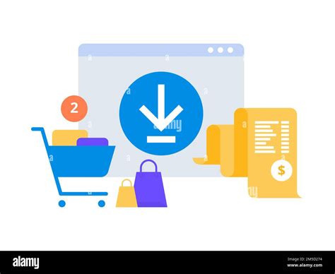 Online Digital Invoice Mobile App With Invoice Bill Paper And Shopping