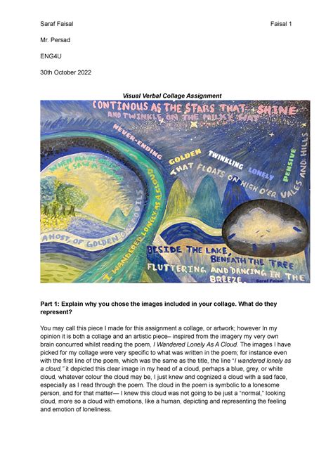 Visual Verbal Collage Assignment Mr Persad Eng4u 30th October 2022