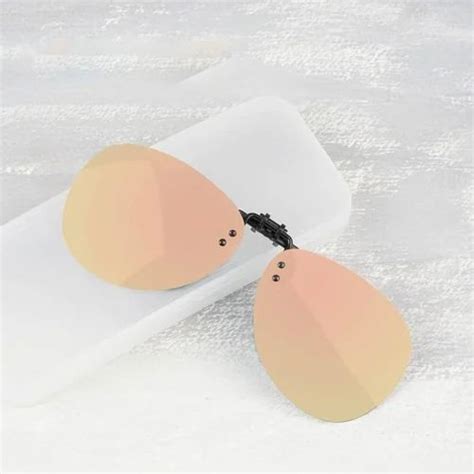 Pilot Style Women Mens Anti Uv Polarized Clip On Glasses Flip Up