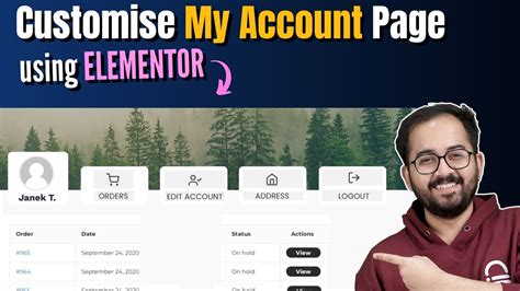 Use Elementor To Customise Woocommerce My Account” Page Youtube
