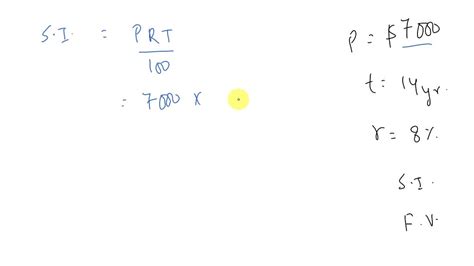 Solved Compute The Simple Interest Int For The Specified Length Of
