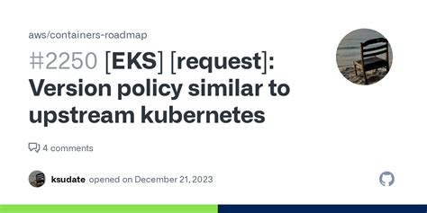 Eks Request Version Policy Similar To Upstream Kubernetes · Issue