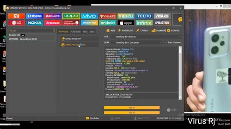 Realme C31 Unlock By Unlocktool Virus Rj YouTube