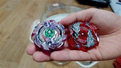 베이블레이드버스트 로스트롱기누스 Nsp Vs 시즌2베이 갓레이어시스템 신제품 대결 장난감팽이대결 핑크석기 Youtube