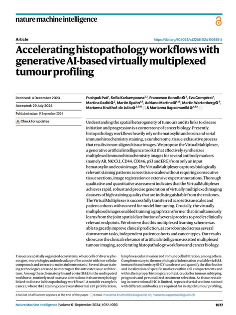 2024nmi Accelerating Histopathology Workflows With Generative Ai Based Virtually Multiplexed