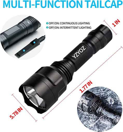 Linterna Táctica De Luz Roja Recargable Kit De Luz Led Roja De 500 Yardas Montaje Universal De