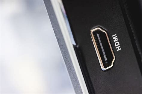 Premium Photo HDMI Connection Port On The Side Of The Device