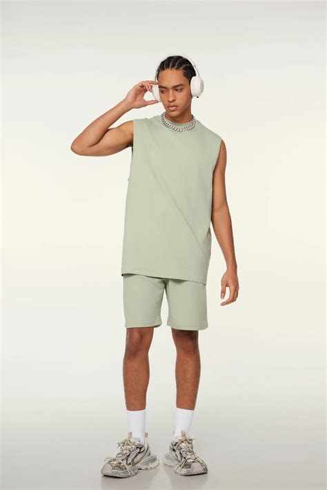230gsm Unisex Ice Feel Cooling Solid Color Crew Neck Tank Top
