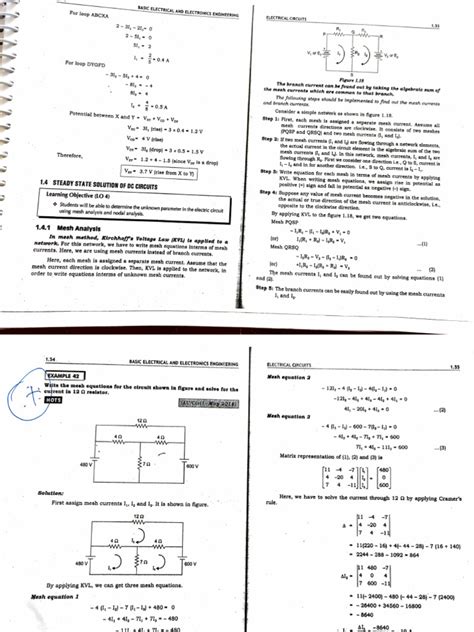 Ge23114 Eeandie Unit 1 Dc Circuits Mesh And Nodal Analysis Pdf Electrical Network