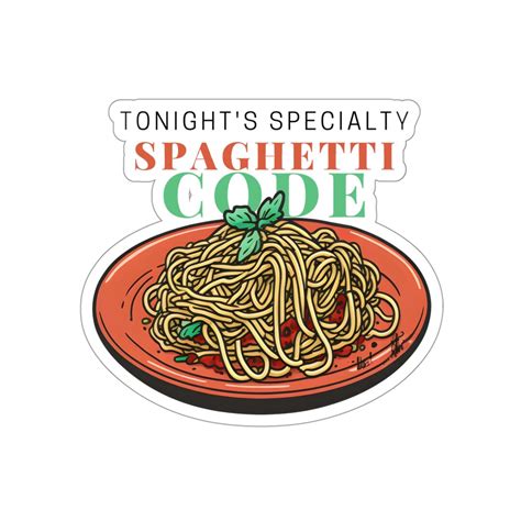 Spaghetti Code Sticker Programming Sticker Programmer T Programmer Sticker Developer