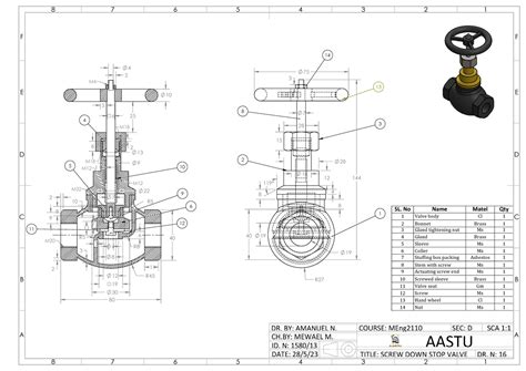 assembly view view 119° a a b b c c d d e e dr by amanuel n 3