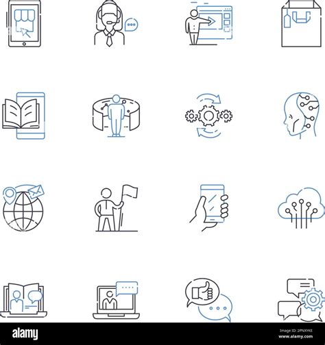 Statistical Analysis Line Icons Collection Probability Regression
