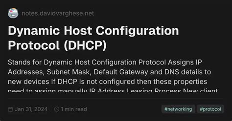 Dynamic Host Configuration Protocol Dhcp