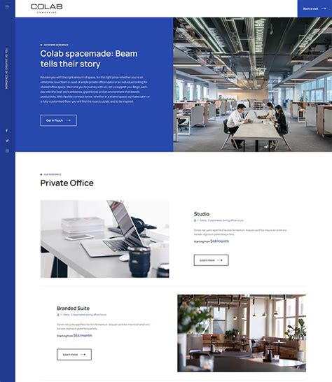 Professional Coworking Space Joomla Template Ja Colab Joomlart