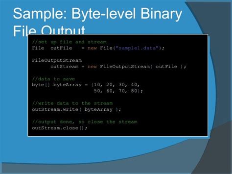File Input And Output